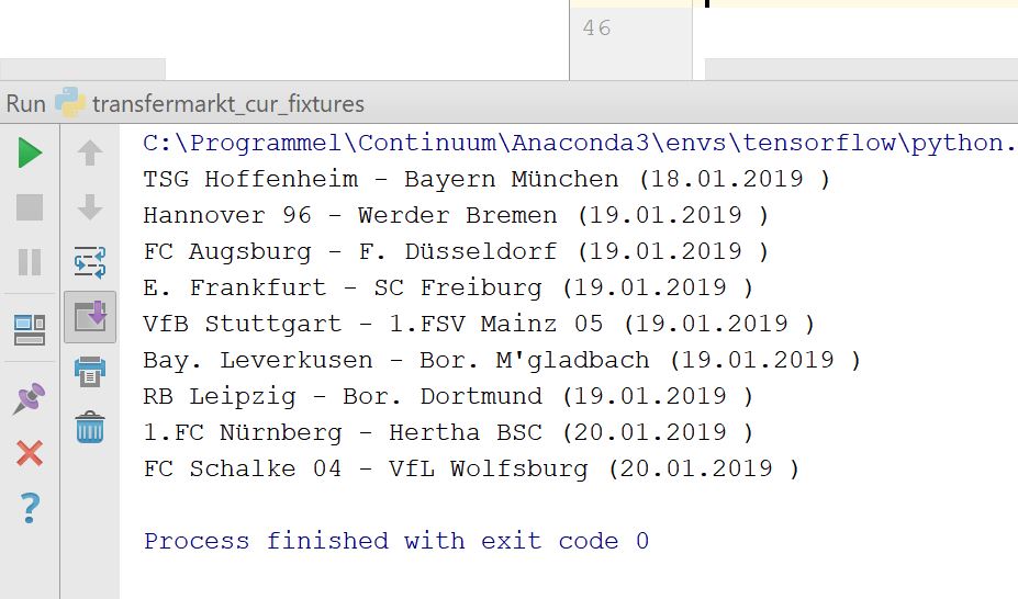 Exasol Python UDF web scraper for Bundesliga match day fixtures – Beat the Bookie